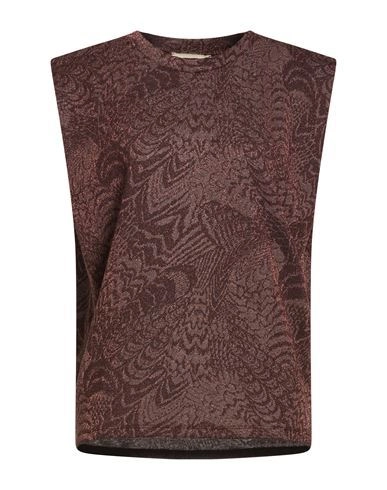 Momoni Top Dark Size Viscose, Polyamide, Metallic Fiber - Brown