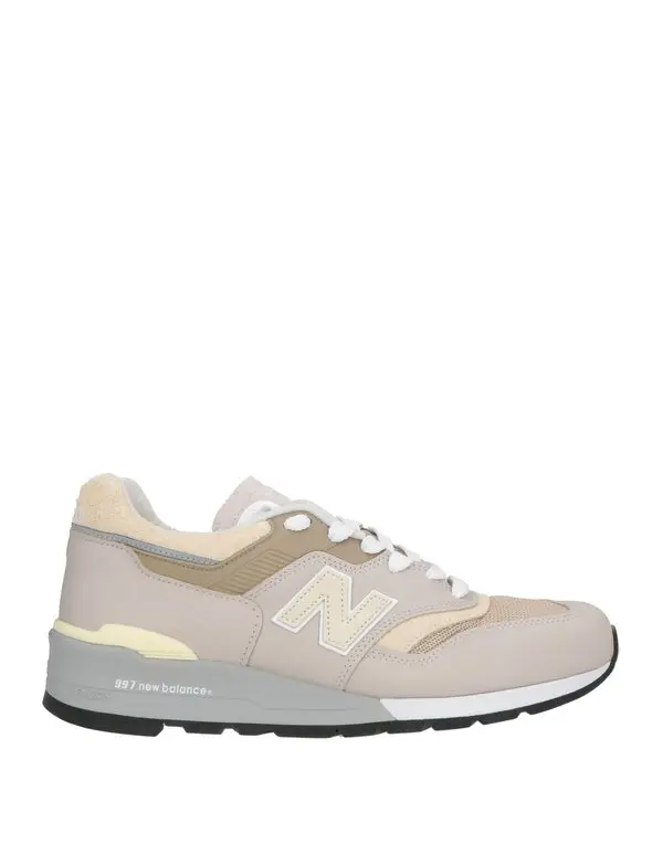 NEW BALANCE Sneakers Size Leather, Textile Fibers - Grey