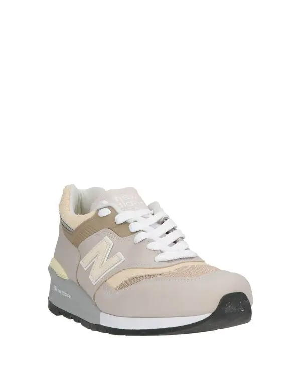 NEW BALANCE Sneakers Size Leather, Textile Fibers - Grey