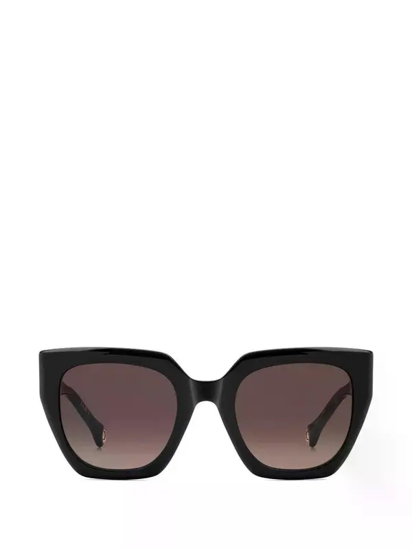 Carolina Herrera Monogram-plaque Geometric-frame Sunglasses