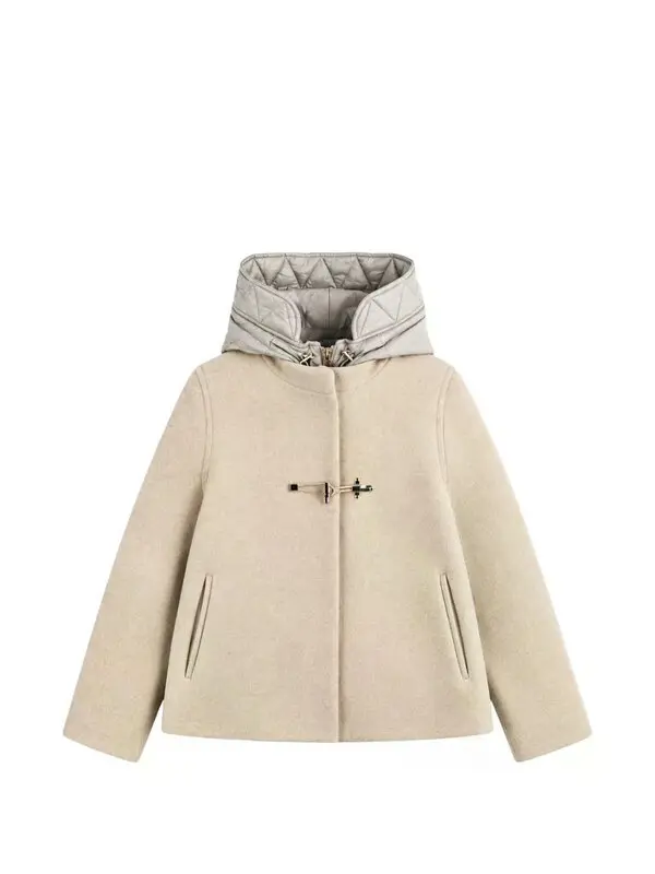 FAY Toggle-fastening Hooded Cape - Neutrals