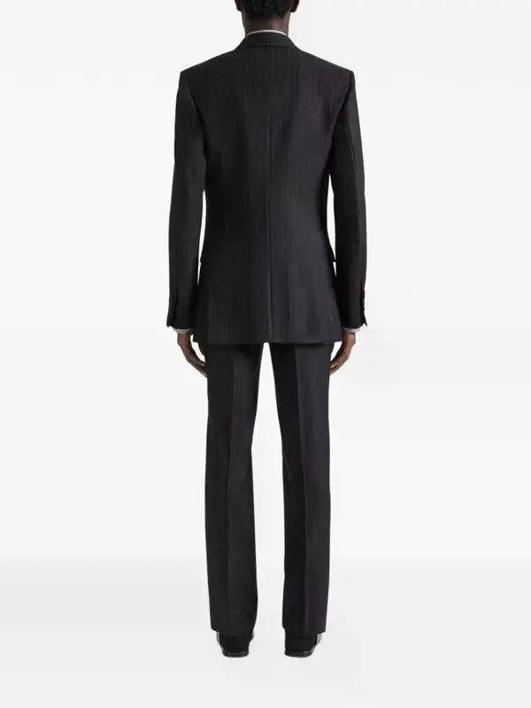 Givenchy Double Breasted Fitted Jacket In Striped Wool