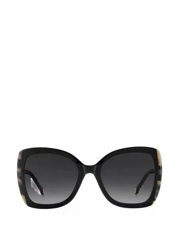 Carolina Herrera Tortoiseshell-effect Squared-frame Sunglasses