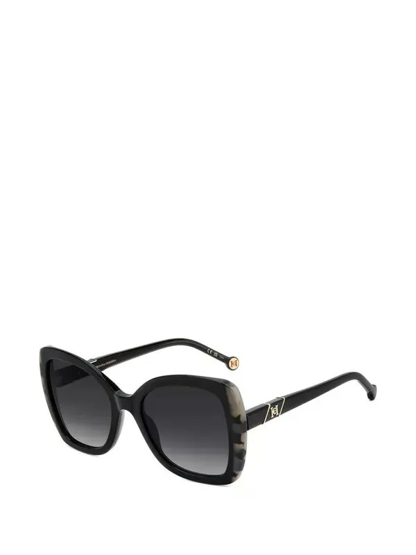 Carolina Herrera Tortoiseshell-effect Squared-frame Sunglasses
