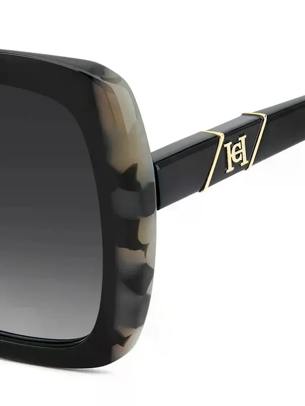 Carolina Herrera Tortoiseshell-effect Squared-frame Sunglasses