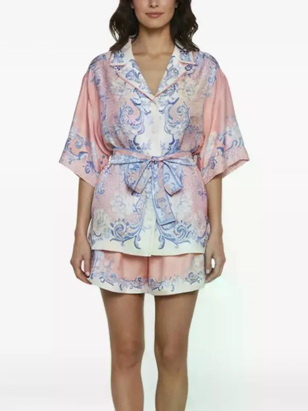 Zimmermann Postcard Floral-print Shirt And Shorts Set