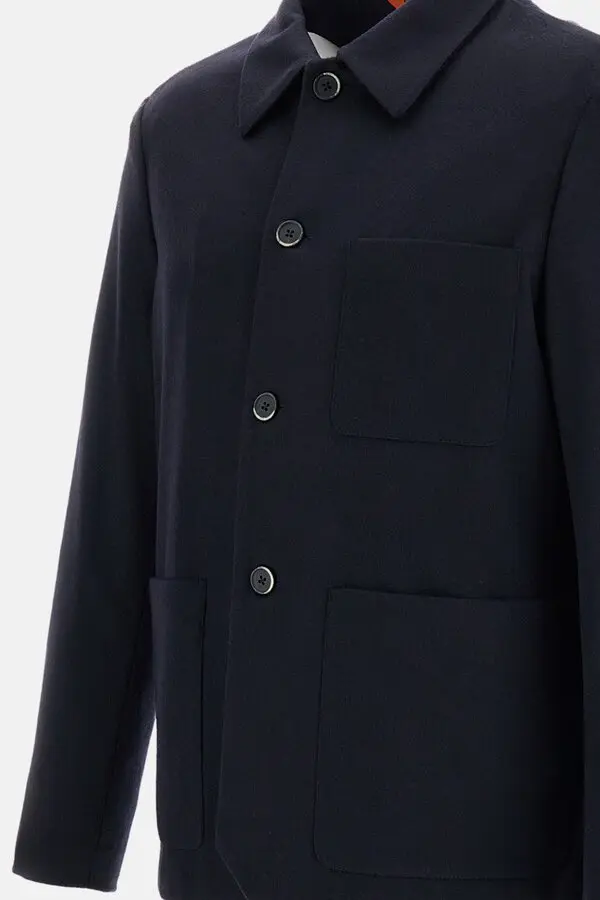 Barena Venezia Overshirt Visal Cashmere - Blu