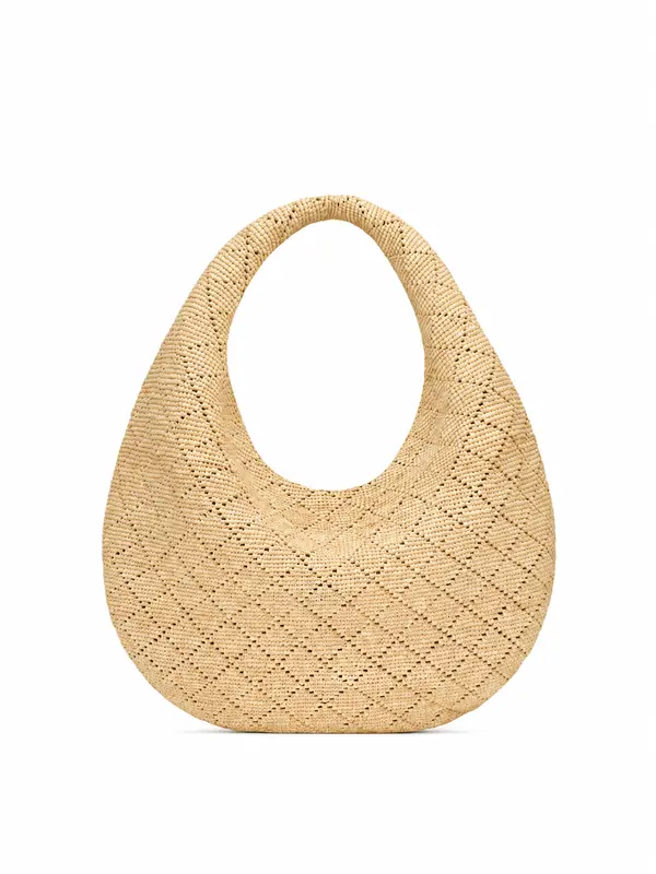 Saint Laurent Icare Hobo Raffia - Brown/brik
