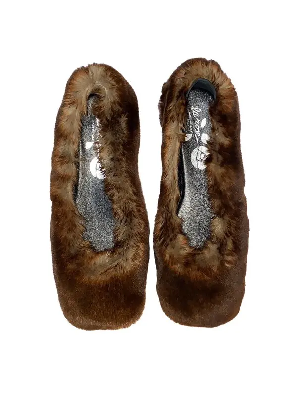 LA ROSE Furry Ballerina Shoes
