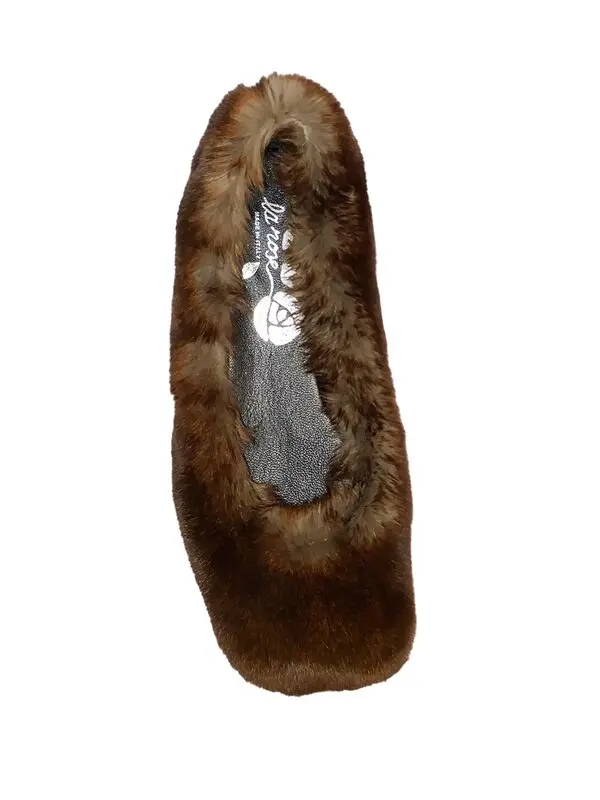 LA ROSE Furry Ballerina Shoes