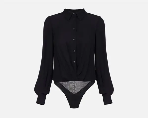 Elisabetta Franchi Camicia A Body - Nero