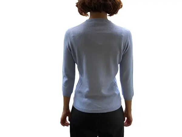 LA ROSE Maglia 3/4 Cashmere Azzurro