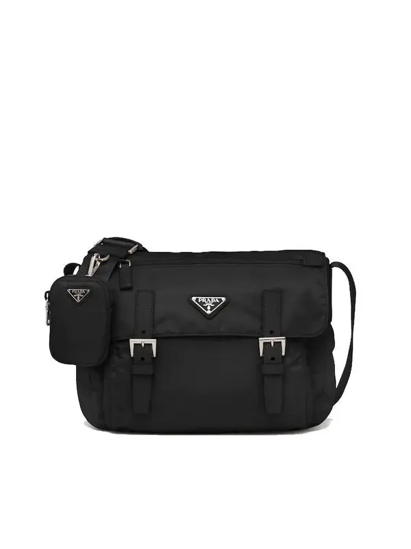 Prada Re Nylon Triangle Logo Plaque Shoulder Bag