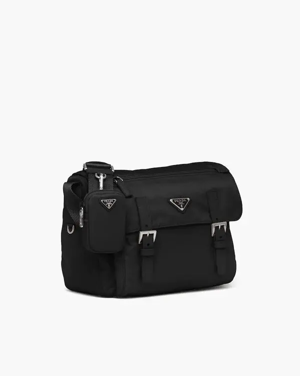 Prada Re Nylon Triangle Logo Plaque Shoulder Bag