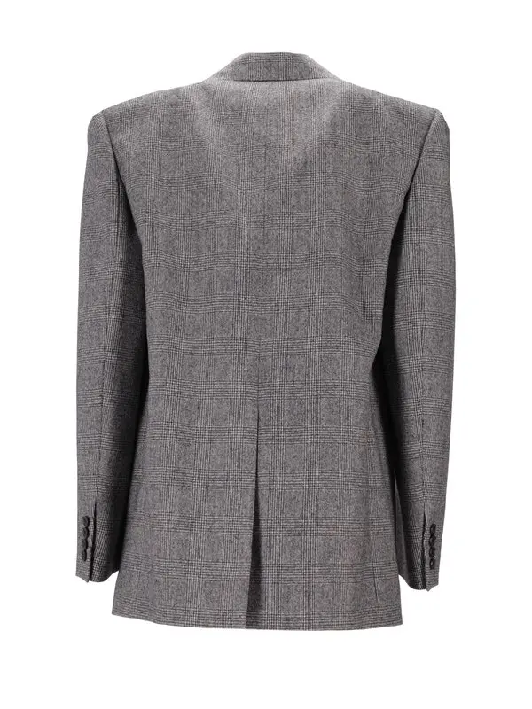 Saint Laurent Veste Un Bouton Col Crante´ Pr