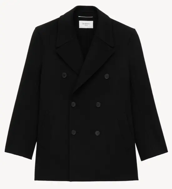 Saint Laurent Caban 6 B Manche Coude´e Double - Noir