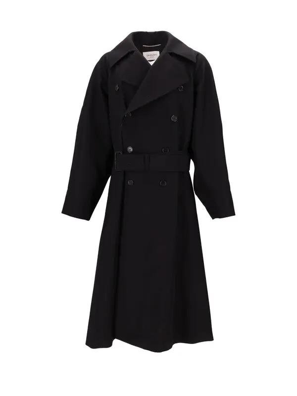 Saint Laurent Manteau Raglan Double Croise G