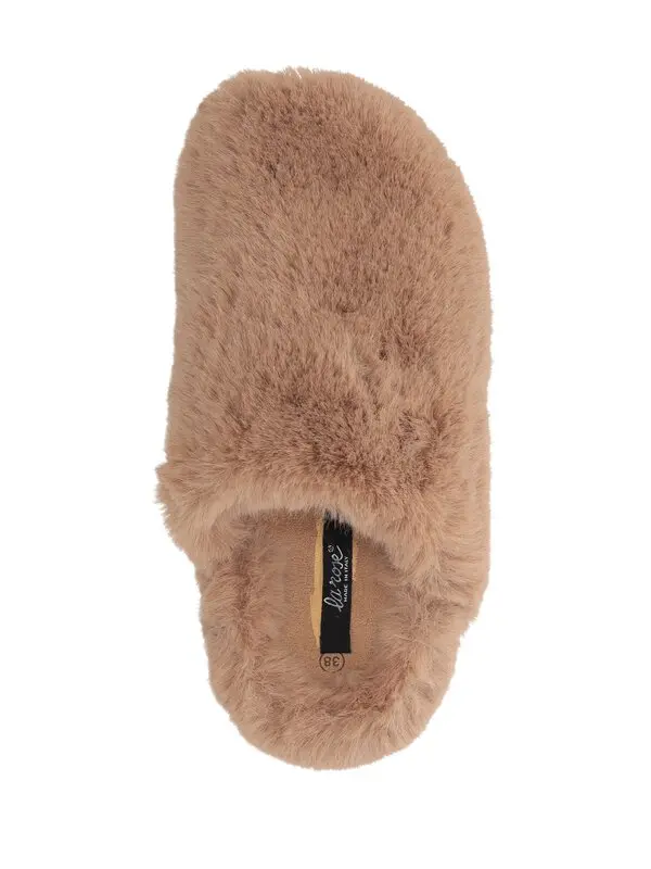 LA ROSE Furry Indoor Slippers