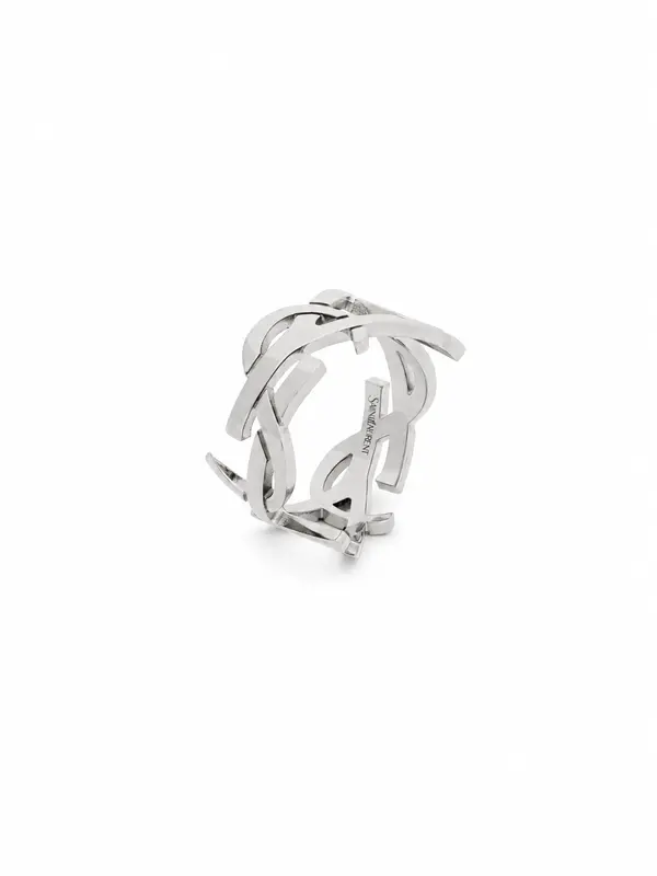 Saint Laurent Bague Cassandre Brass