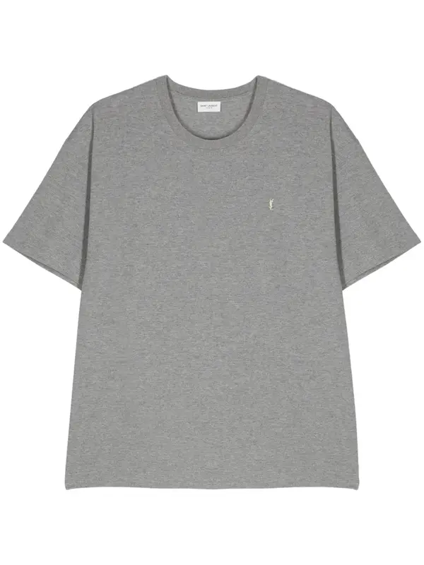 Saint Laurent Cassandre T Shirt - Gris Chine/jaune