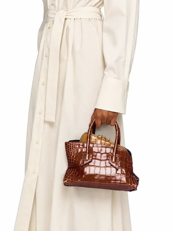 Attico La Passeggiata Mini' Top Handle - Shaded Brown
