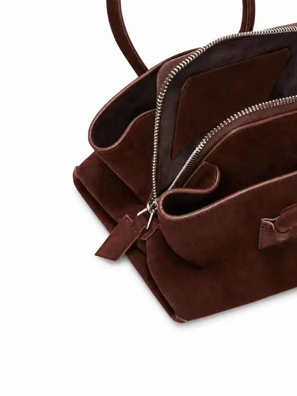 Attico La Passeggiata Mini' Top Handle - Light Chocolate