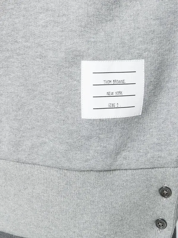 Thom Browne Crewneck Pullover W/ Center Back Rwb Stripe In Classic Loopback