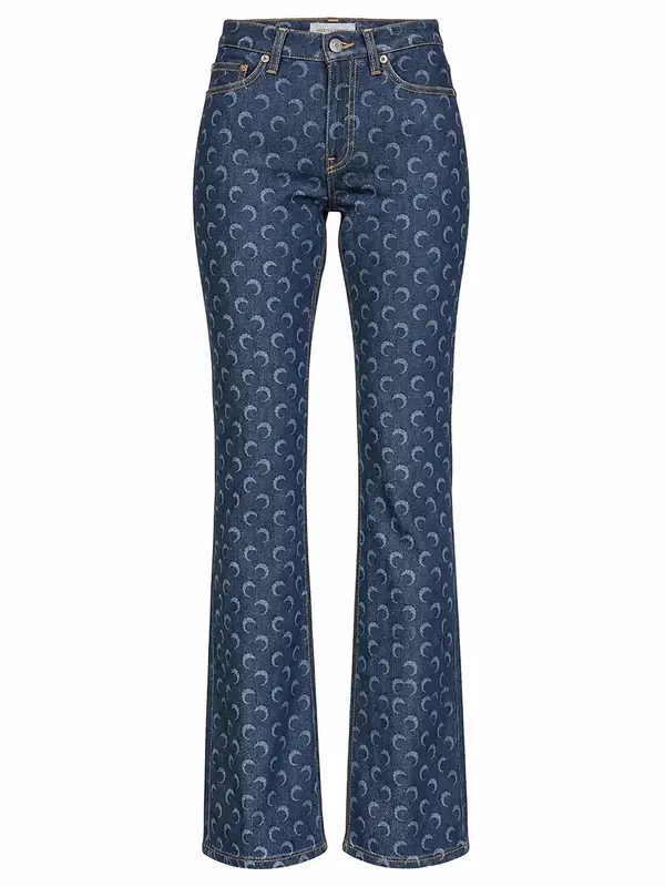 MARINE SERRE Denim Bootcut Jeans