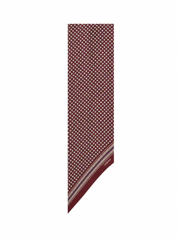 Saint Laurent Lavalliere Motifs Fl - Bordeaux/multicolor