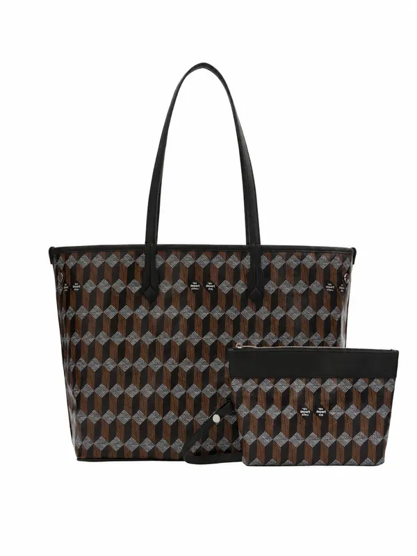 AU DEPART Tote Calf/coated Canvas