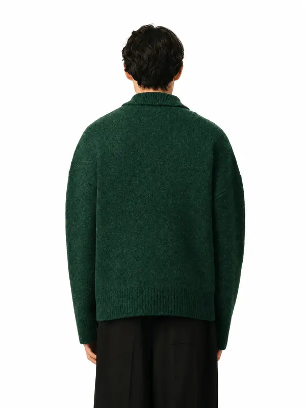 AMI Paris Polo Sweater With De Coeur