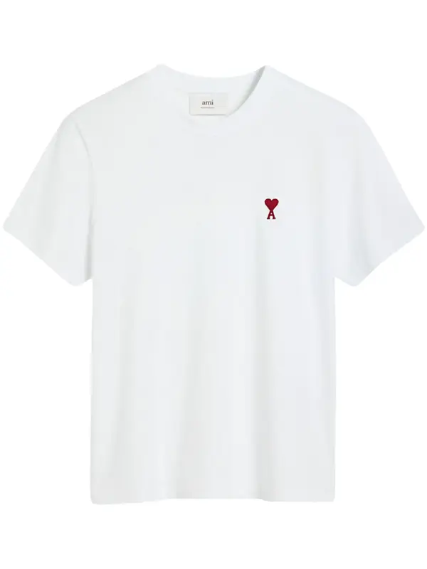 AMI Paris Tshirt De Coeur Rouge - Blanc