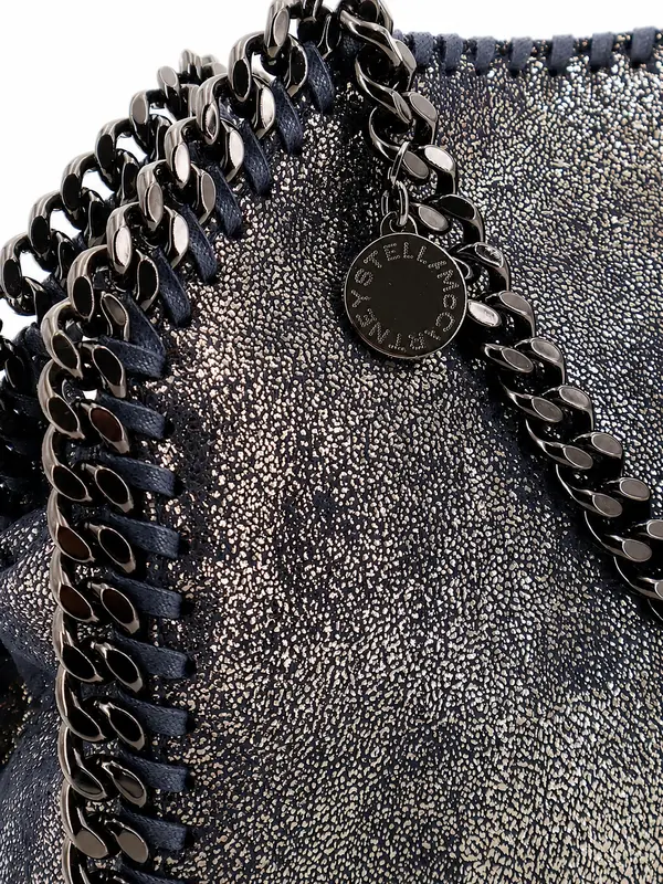 Stella McCartney Falabella Mini Tote Eco Shiny - Dark Navy