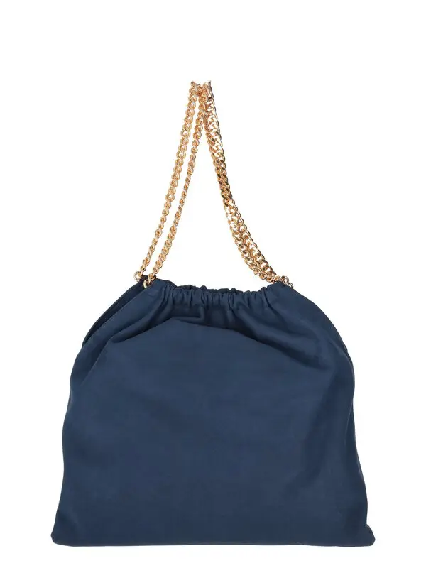Stella McCartney Falabella Medium Drawstring Al - Navy