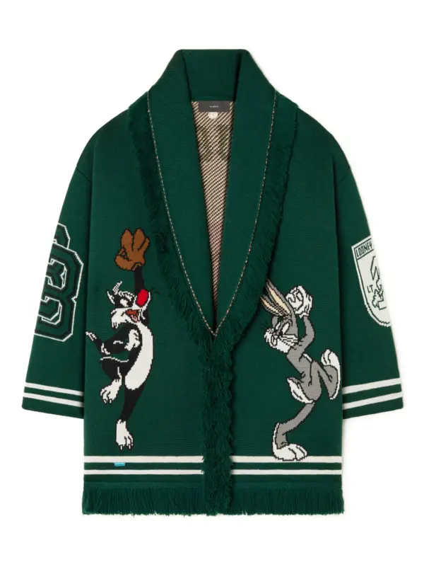 Alanui Bugs Bunny&sylvester Card - Evergreen/mul