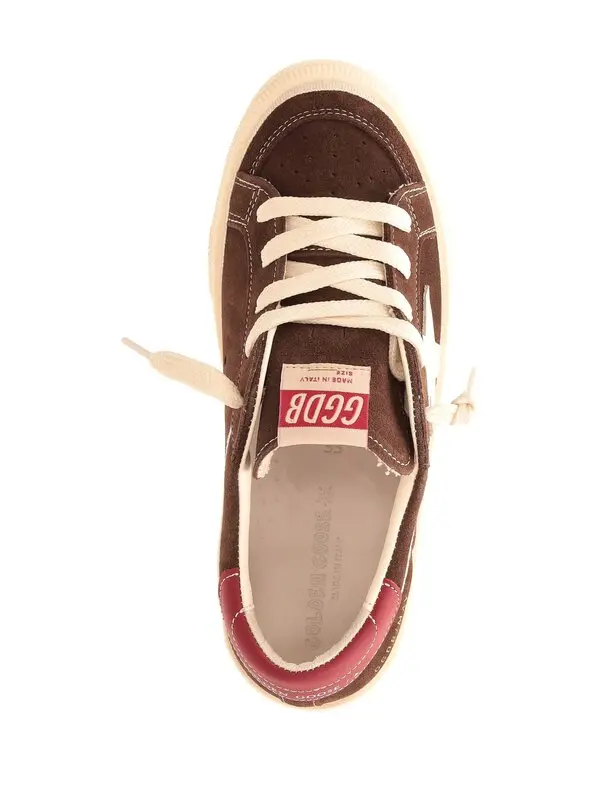 GOLDEN GOOSE May Suede Upper And Toe Leather Star And Heel Signature Foxing
