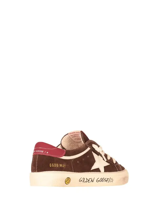 GOLDEN GOOSE May Suede Upper And Toe Leather Star And Heel Signature Foxing