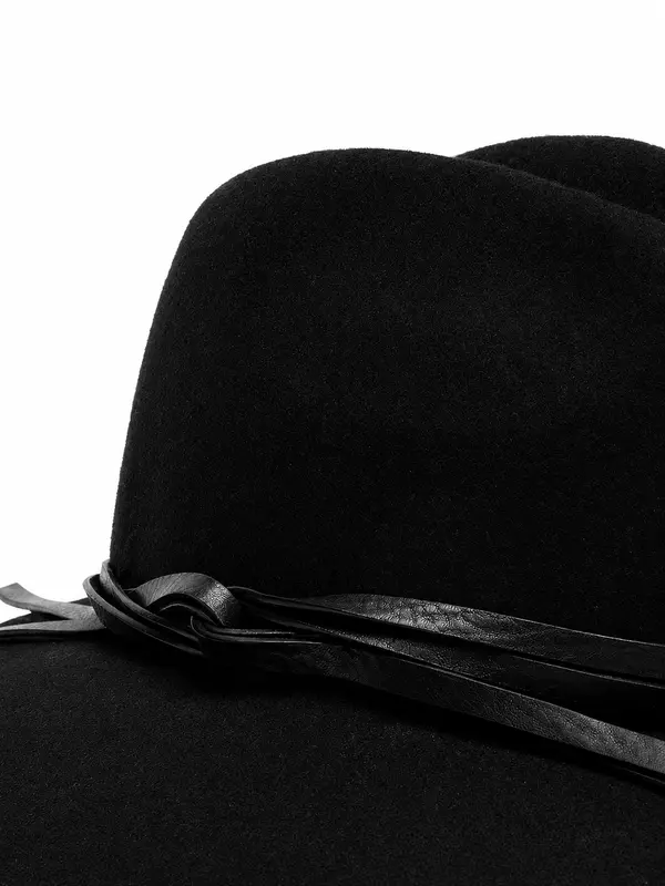 GOLDEN GOOSE Golden Fedora Hat Felt With Leather Belt