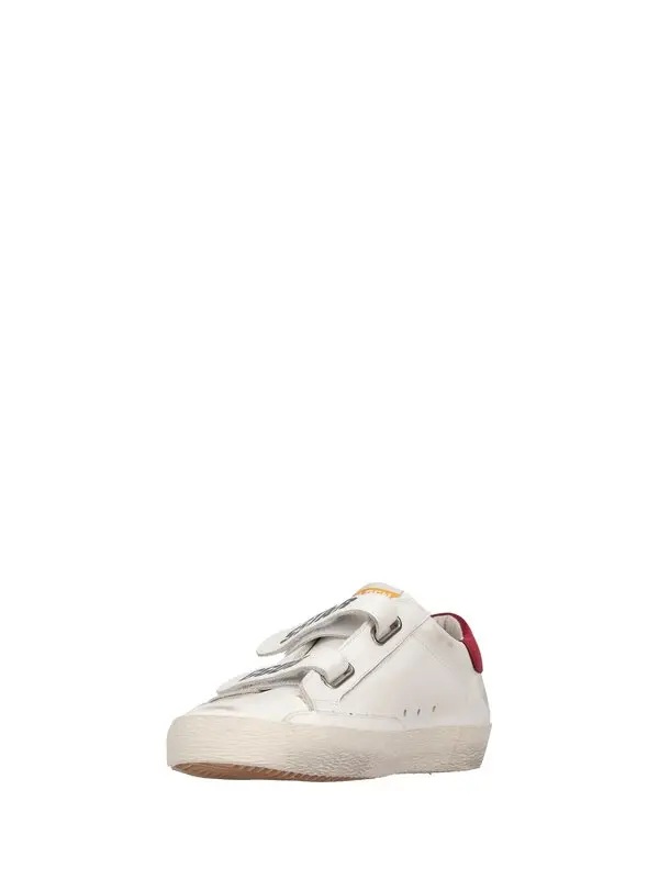 GOLDEN GOOSE Old School Leather Upper Toe Tongue Star And Strap Suede Heel