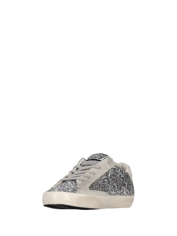 GOLDEN GOOSE Super Star Glitter Upper Suede Star And Heel