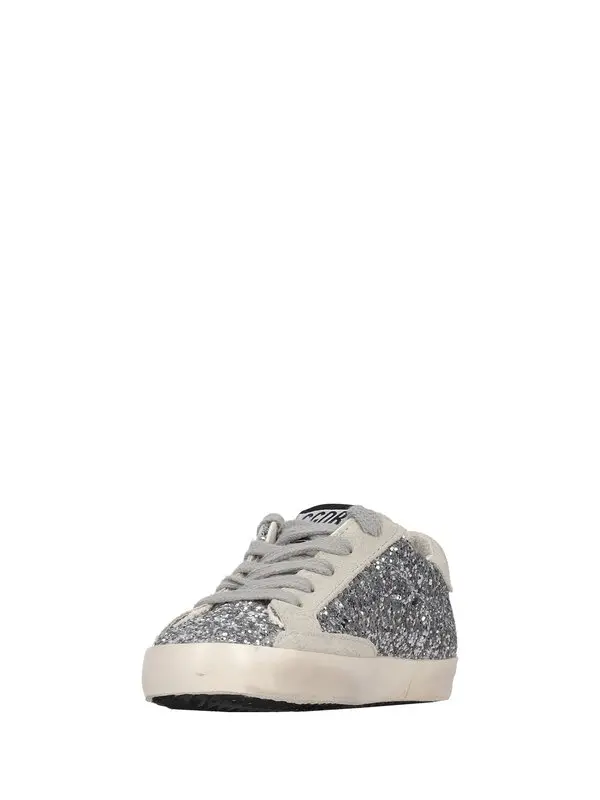 GOLDEN GOOSE Super Star Glitter Upper Suede Star And Heel