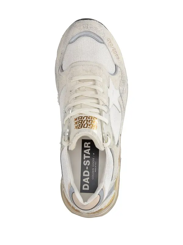 GOLDEN GOOSE Running Dad New Net And Suede Upper Leather Star And Heel Suede Spur
