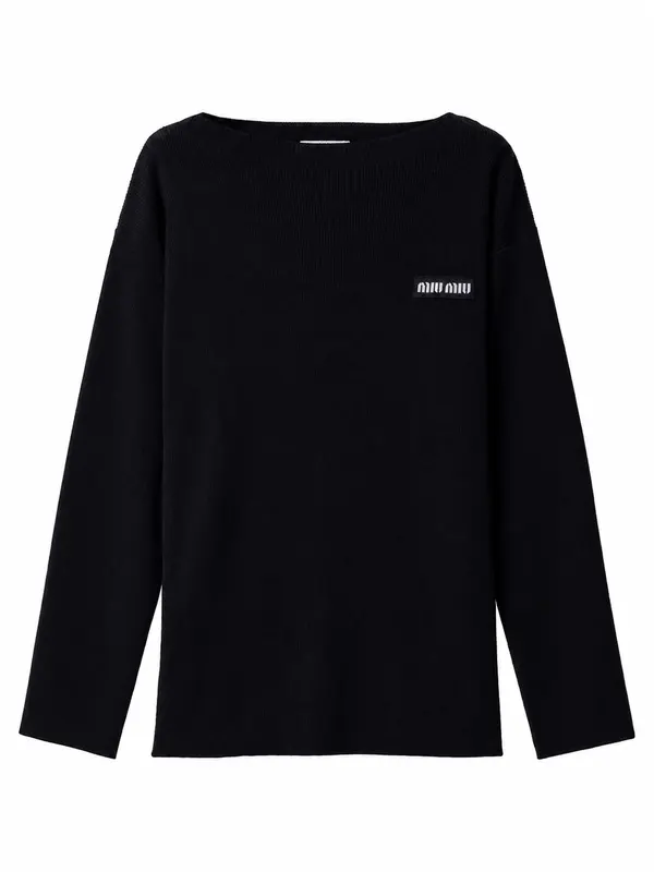 Miu Miu Maglieria Wool Ribs F.12 - Bleu