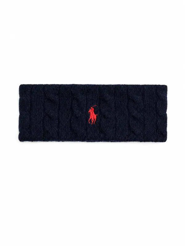 Ralph Lauren Wool Blend Wool Cshmr Cbl Hdbnd - Blue