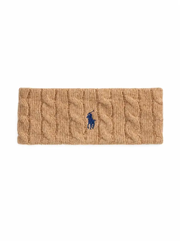 Ralph Lauren Wool Blend Wool Cshmr Cbl Hdbnd - Medium Beige