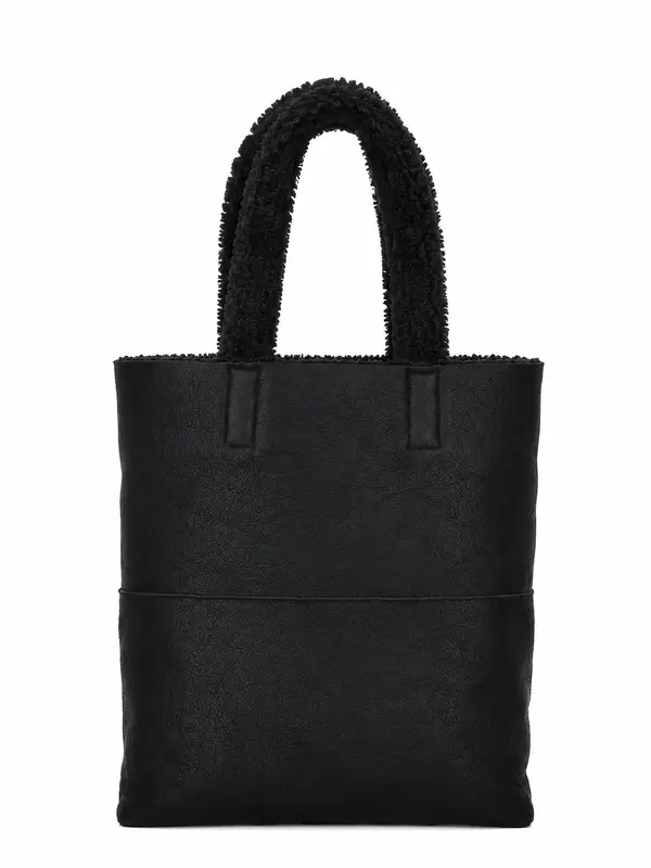 LA ROSE Tote Bag Fur Nero