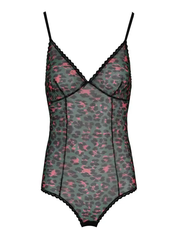 LAURA URBINATI Leopard Bodysuit