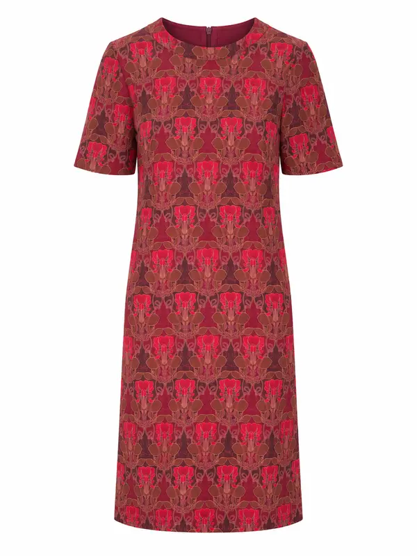 LAURA URBINATI Short Sleveless Dress Brown - Purple