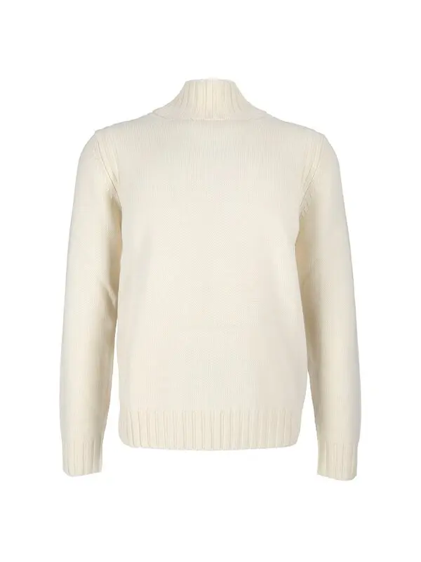 BALLANTYNE T Neck Pullover - White