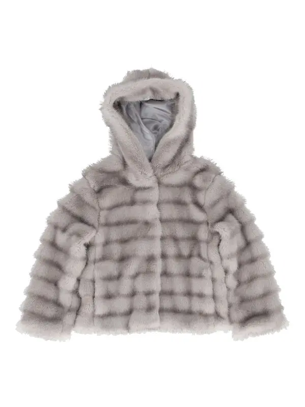 Monnalisa Pelliccia Hoodie Peluche - Grey